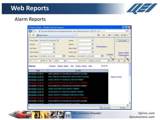 QEI SCADA Web Reporting | PPTX