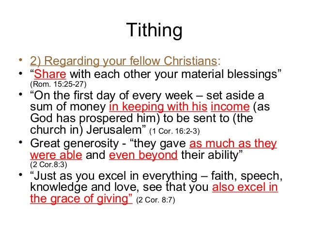 12 what does the bible say about tithing - august 2009