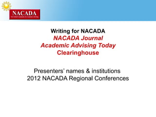 Writing-for-nacada | PPT