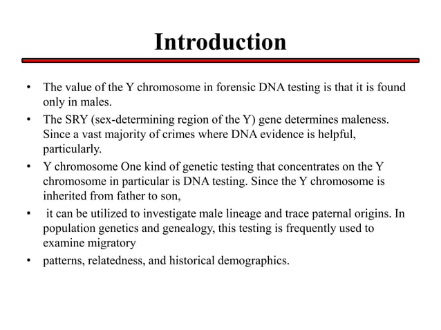 Y Chromosome & DNA Testing in Forensic Science.pptx