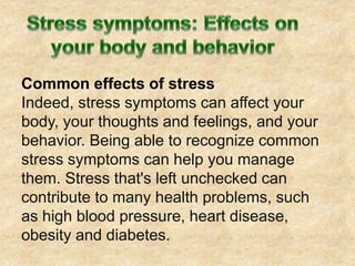 120. causes and effects of stress | PPTX