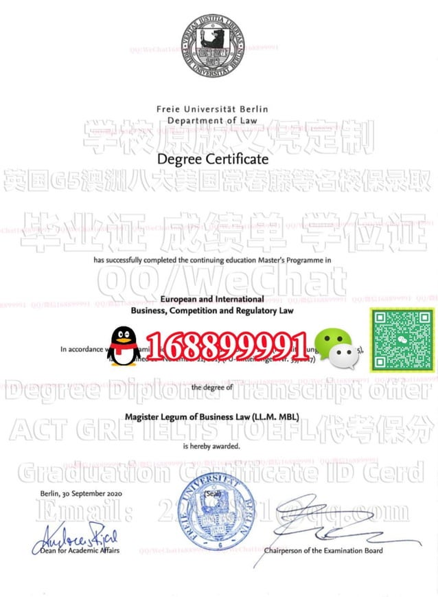 Freie Universität Berlin Diploma Degree Transcript | PDF