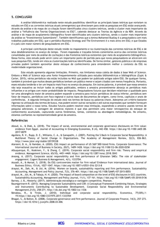 Environmental, Social and Governance (ESG): Mapeamento e Análise de Clusters | PDF