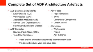 Oracle ADF Architecture TV - Design - ADF Reusable Artifacts | PPT