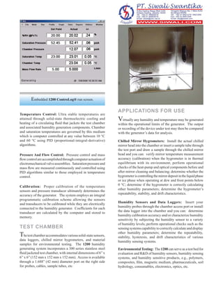 Brosur Thunder Scientific | Model 1200 | Humidity Generator | PDF