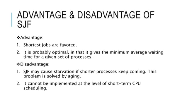 Shortest Job First | PPTX