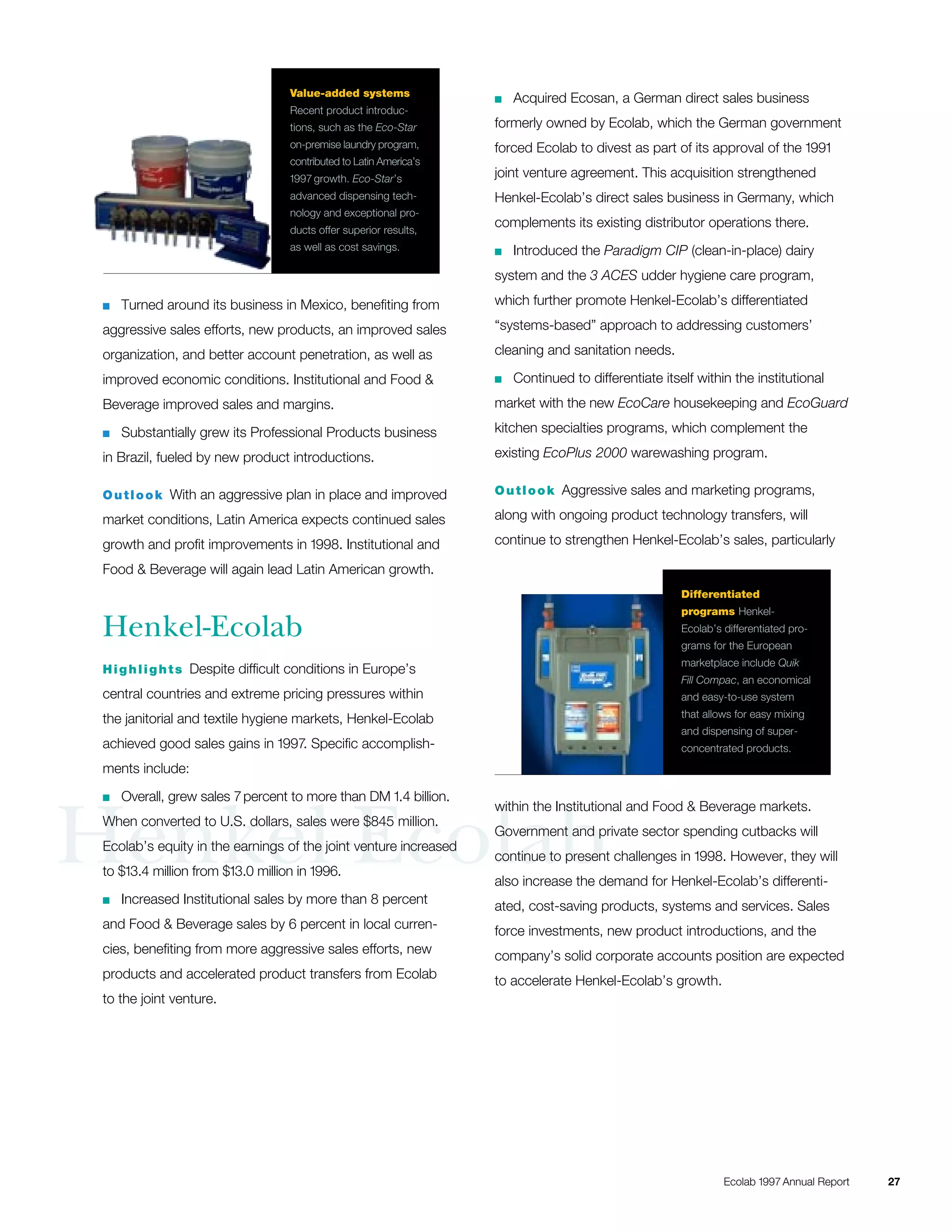 ecolab operatio | PDF