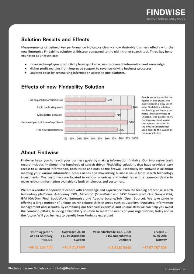 Enterprise Search Case Study: Ericsson | PDF