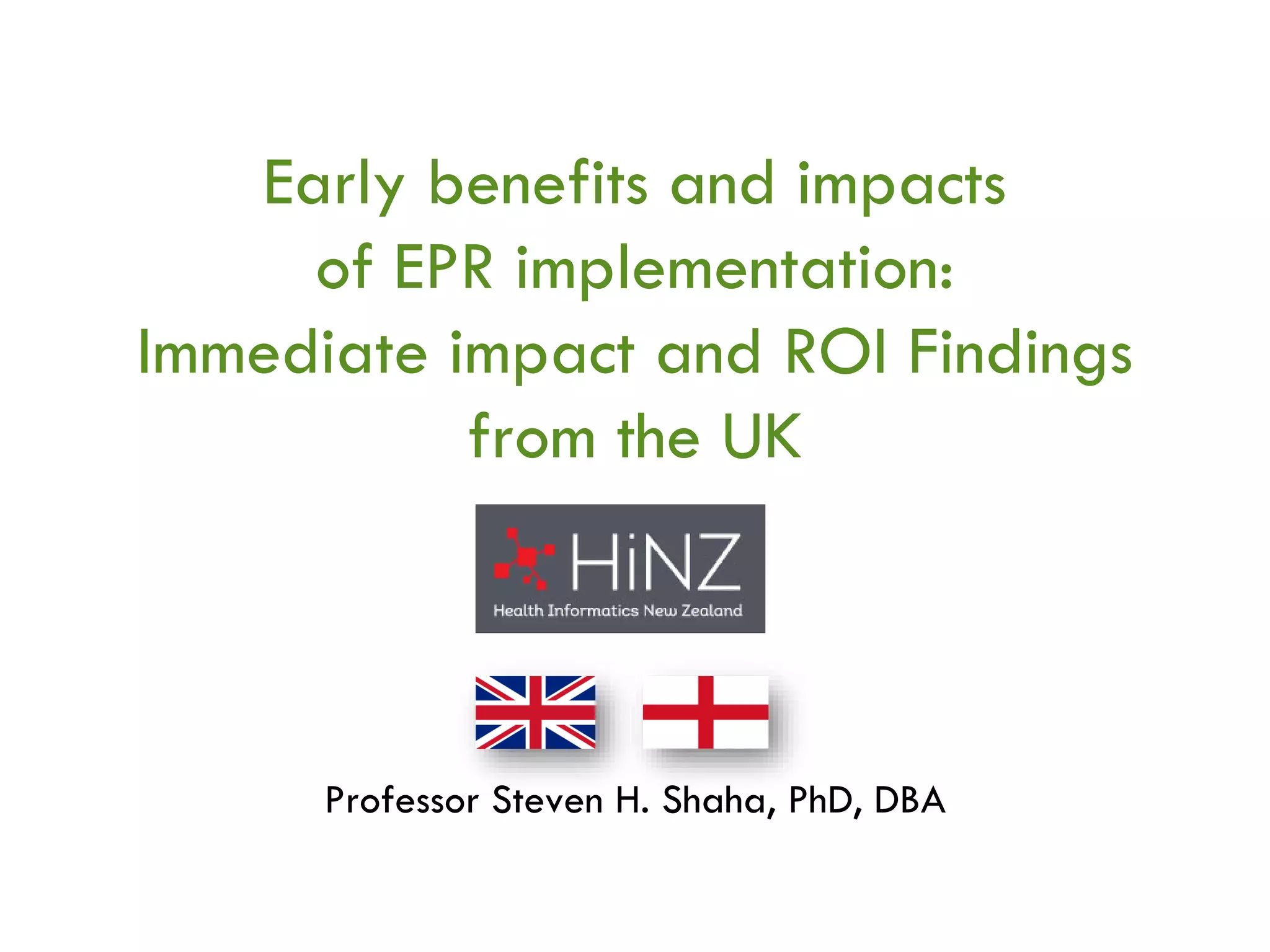 Early benefits and impacts of EPR implementation | PPT