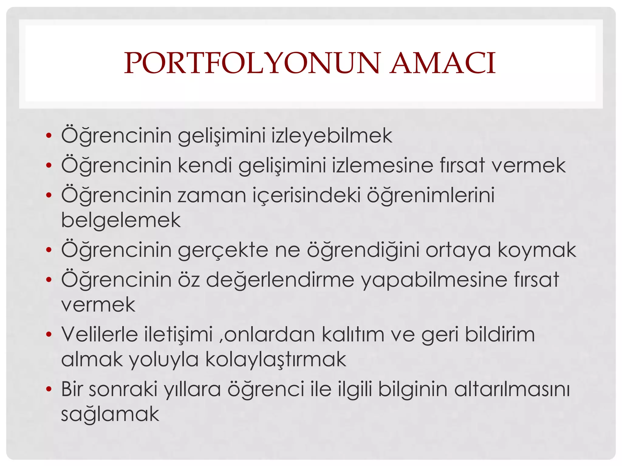 Portfolyo Nedir ? | PPTX
