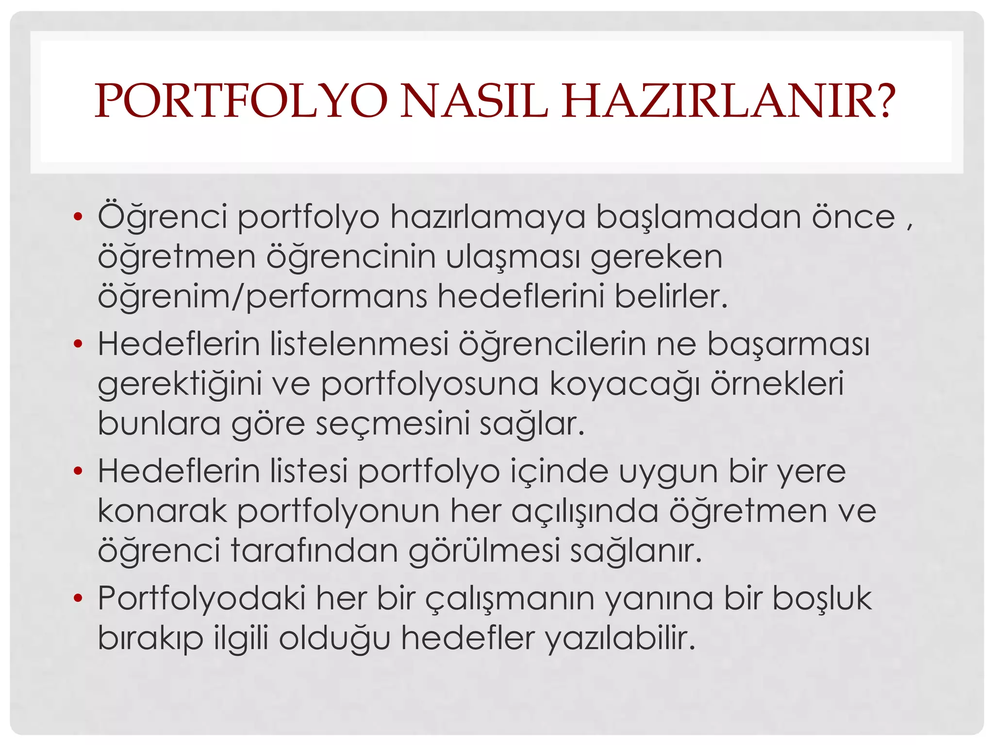 Portfolyo Nedir ? | PPTX
