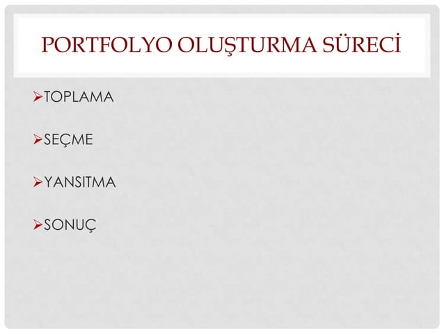Portfolyo Nedir ? | PPTX