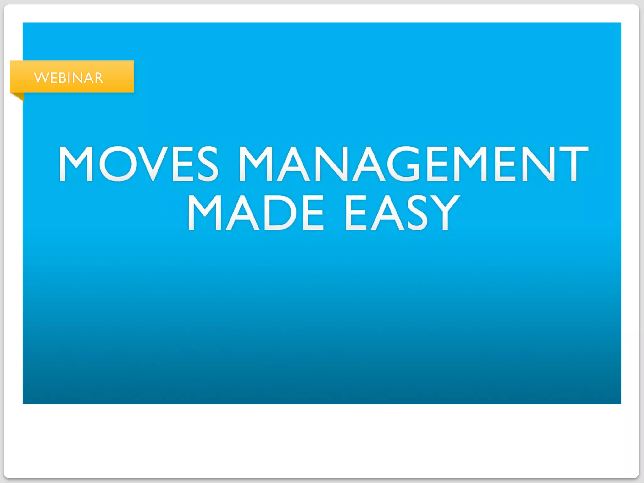 Major Gifts: Moves Management Made Easy | PDF