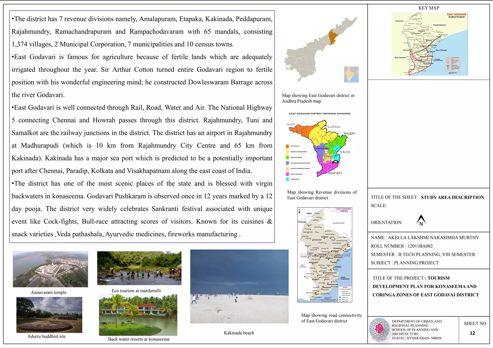 Toursim Development Plan for Konaseema and Coringa Zones Of East ...