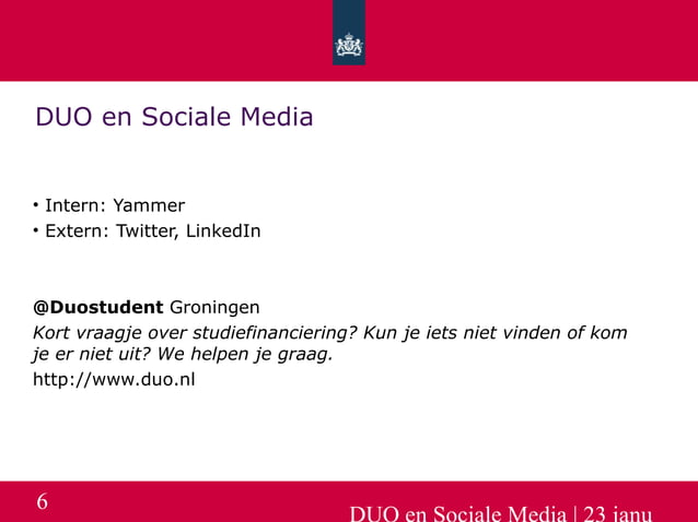 DUO en Social Media120123 smc050 | PPT