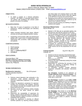 Maria resume current2015 | PDF | Free Download