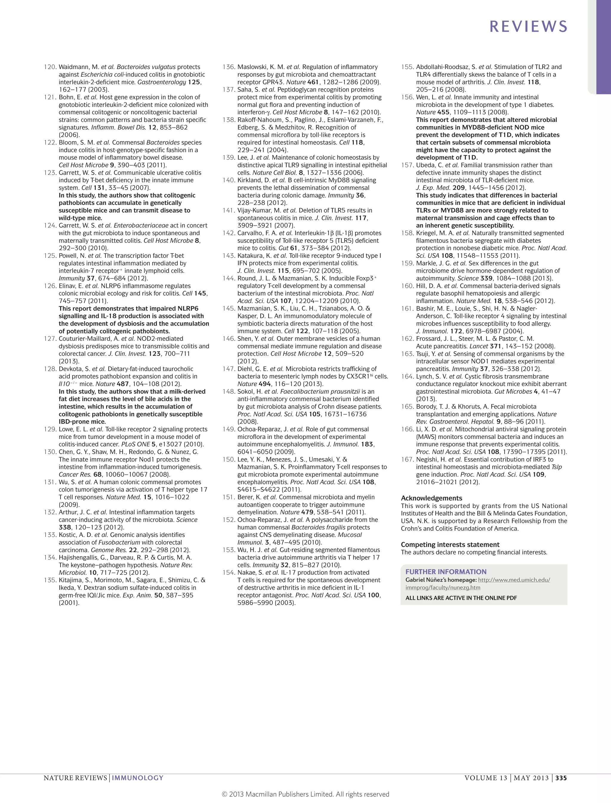 1 (2013) role of the gut microbiota in immunity and inflammatory ...