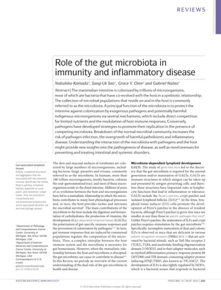 1 (2013) role of the gut microbiota in immunity and inflammatory disease | PDF | Digestive ...