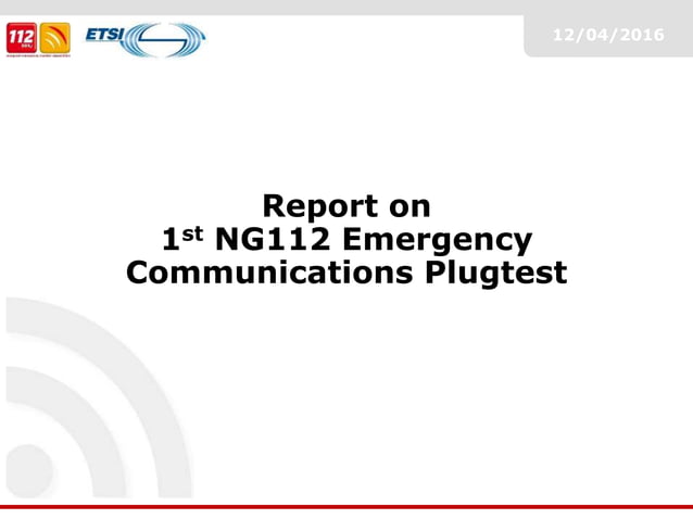 EENA 2016 - NG112 testing report | PDF | Web Conferencing | Computer ...