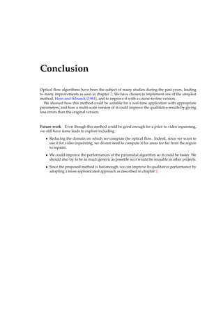 Improving Horn and Schunck’s Optical Flow Algorithm | PDF