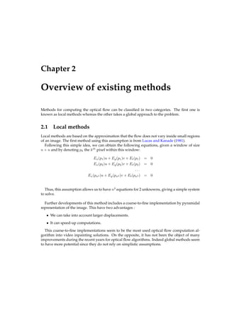 Improving Horn and Schunck’s Optical Flow Algorithm | PDF
