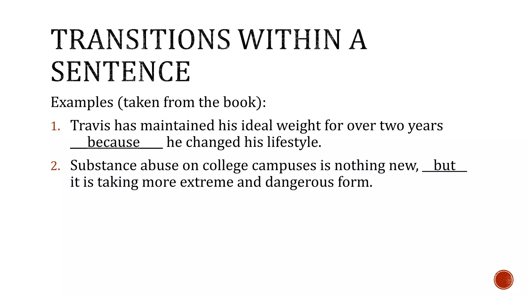 1202. transitions & thought patterns | PPT