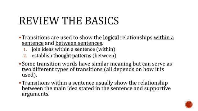 1202. transitions & thought patterns | PPT