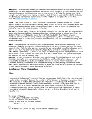 TWELFTH NIGHT: NOTES AND ANALYSIS | DOC