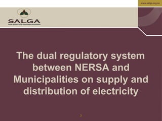 Regulatory system between NERSA and Municipalities | PPT
