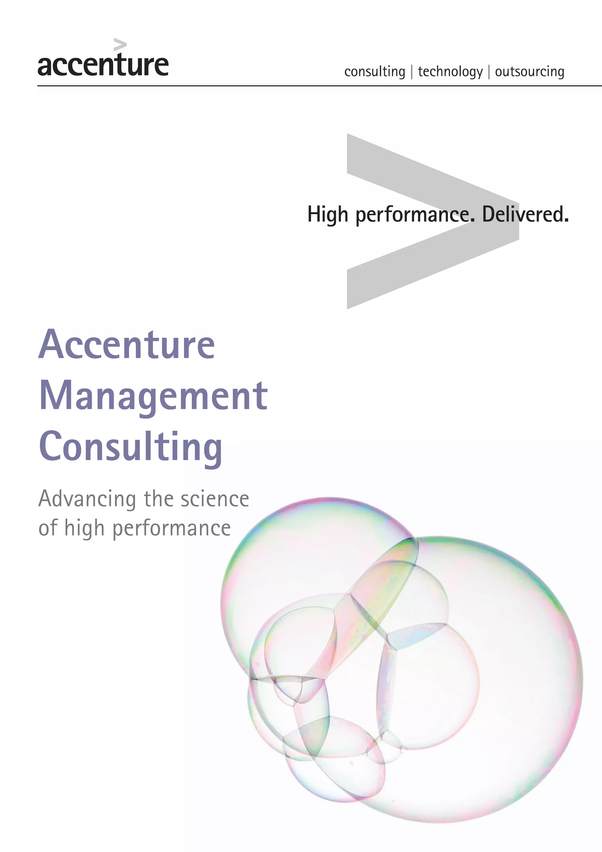 Corporate Brochure Accenture Management Consulting | PDF