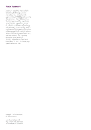 Corporate Brochure Accenture Management Consulting | PDF