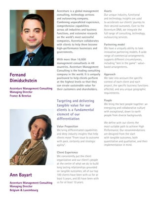Corporate Brochure Accenture Management Consulting | PDF