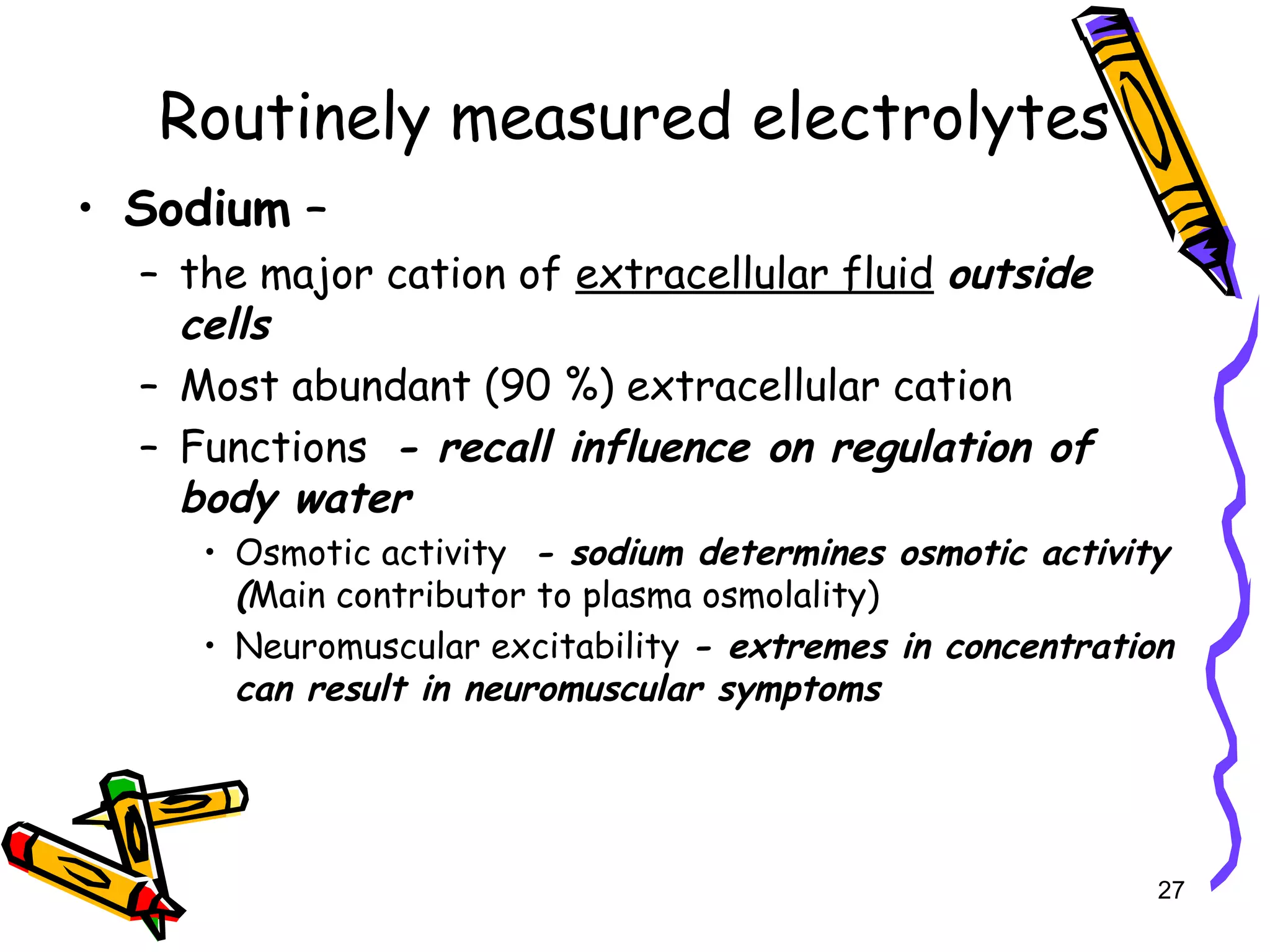 CLINICAL CHEMISTRY ELECTROLYTES | PPT