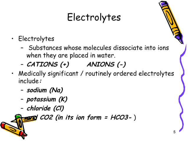 CLINICAL CHEMISTRY ELECTROLYTES | PPT