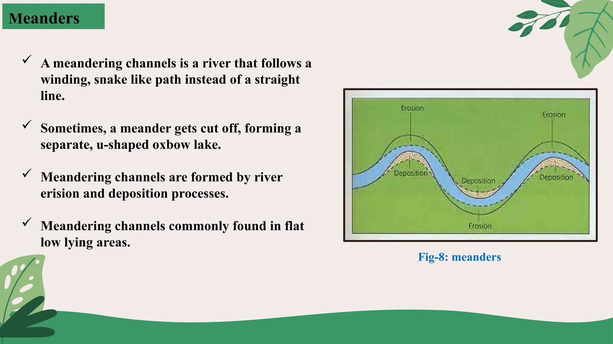 Fluvial Landfroms - Fluvial Process - Erosional and Depositional ...