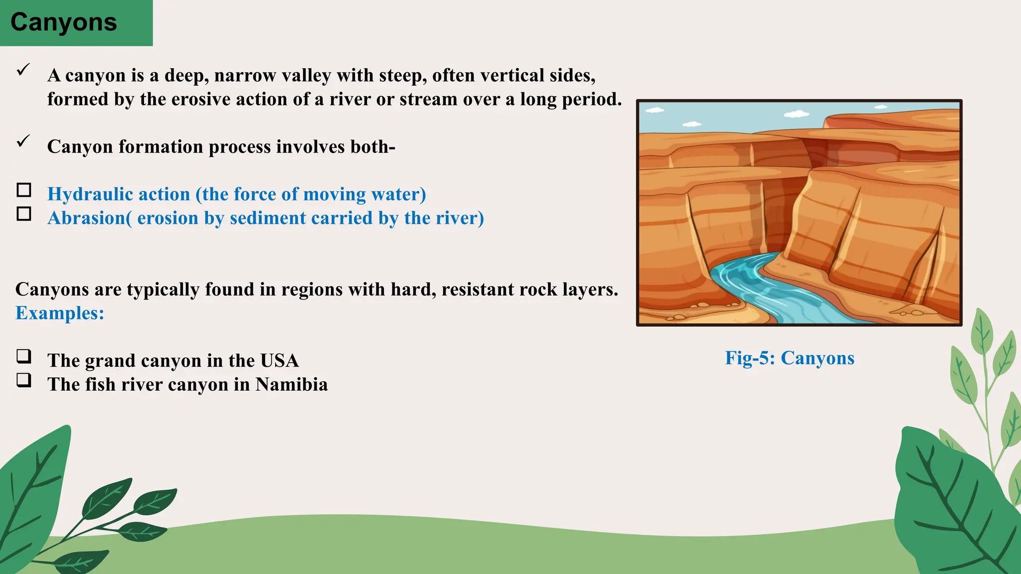 Fluvial Landfroms - Fluvial Process - Erosional and Depositional ...