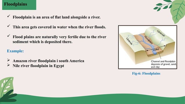 Fluvial Landfroms - Fluvial Process - Erosional and Depositional ...