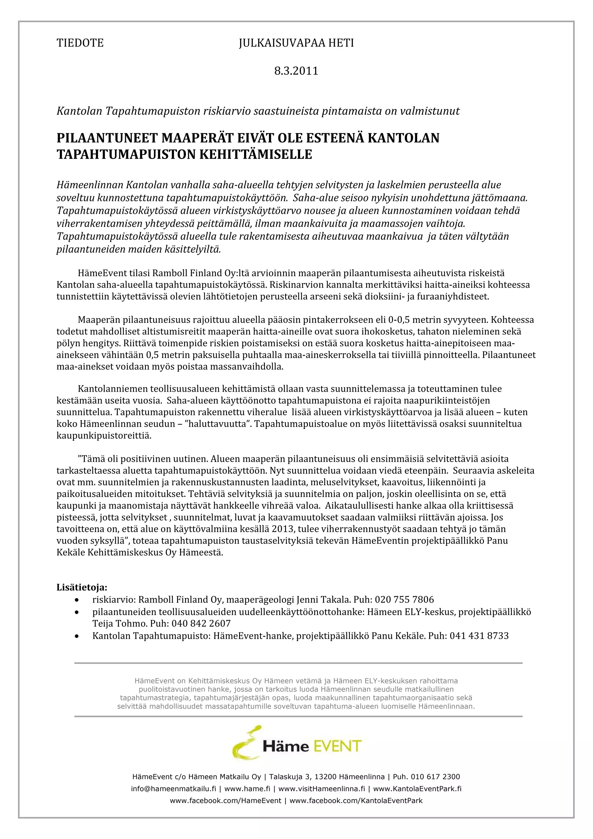 120308 kantola pima_riskiarvio_tiedote | PDF