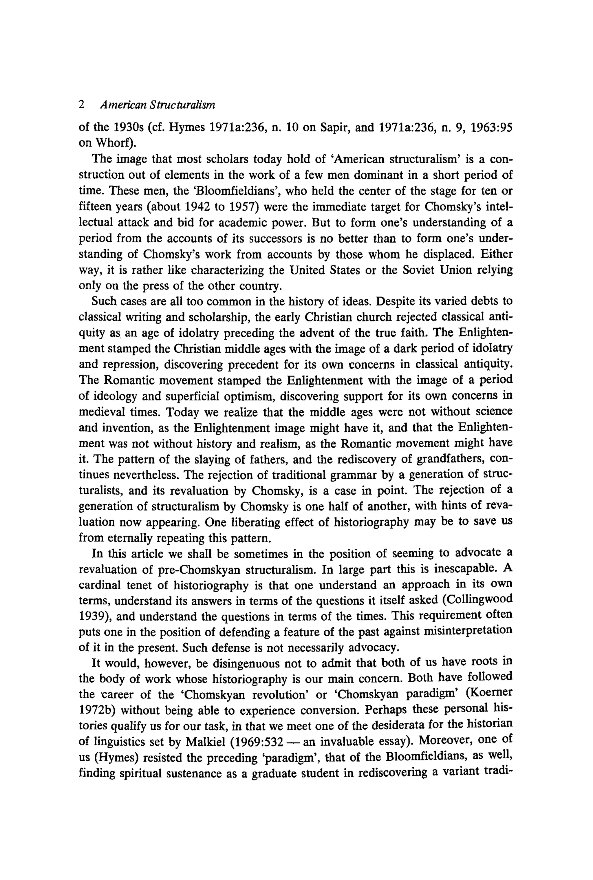 American Structuralism Reprint Dell Hymes John Fought | PDF