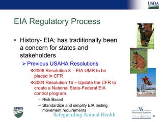 Dr. Troy Bigelow - USDA Proposed Rule on Equine Infectious Anemia | PPTX