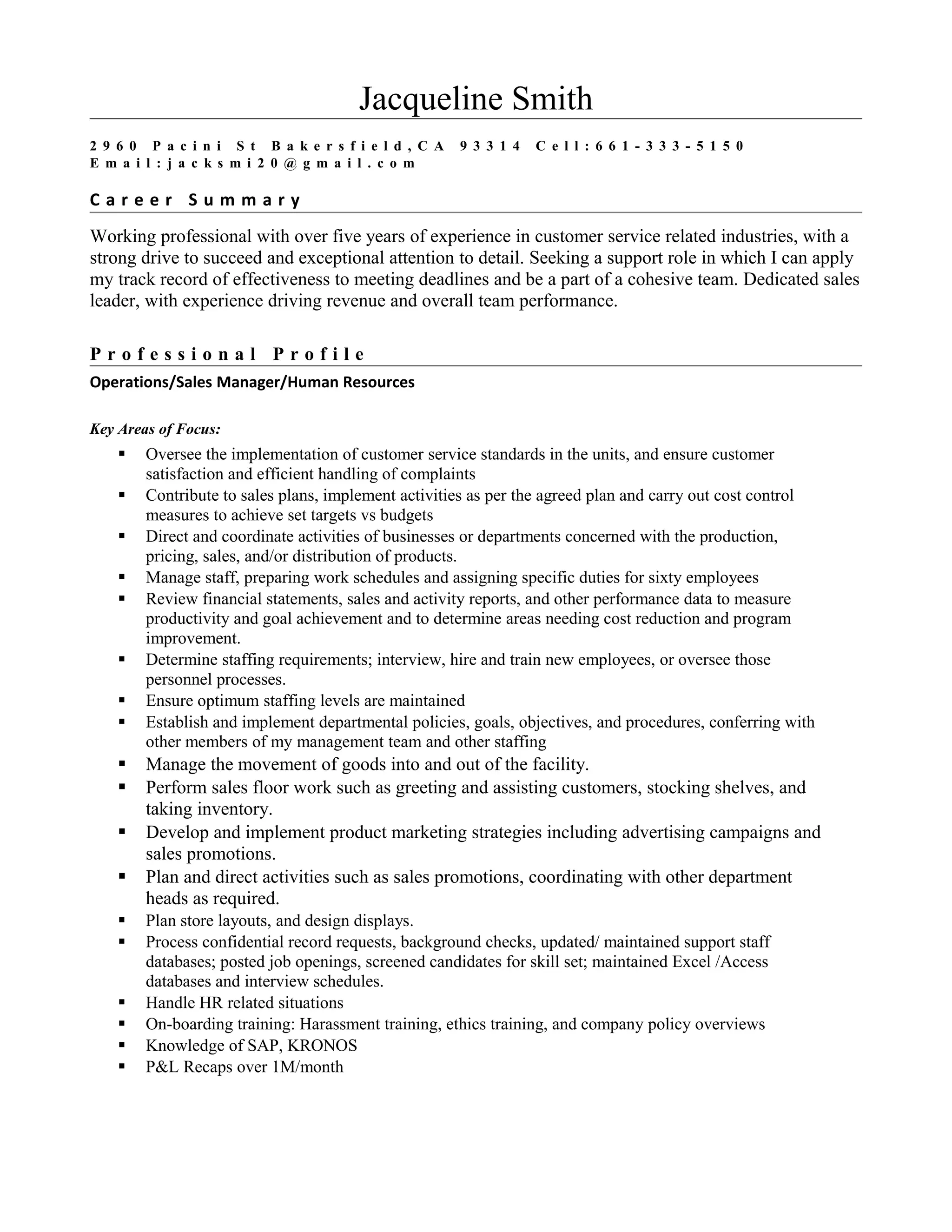 Jackie Smith Resume Revised (1) | DOC
