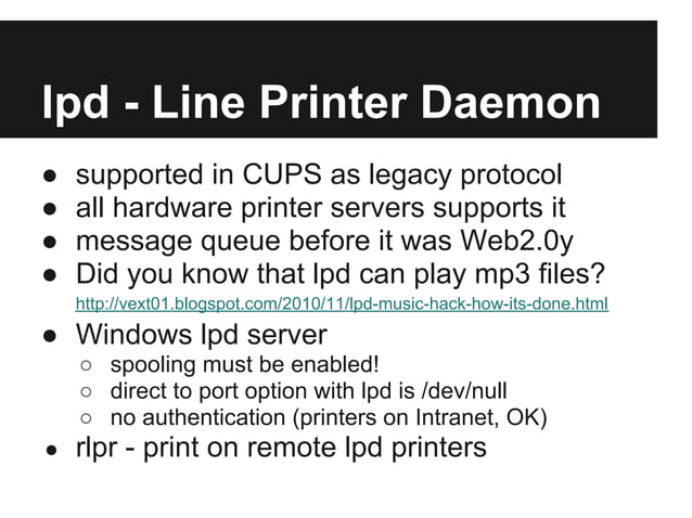 Printing on Linux, simple right? | PPT
