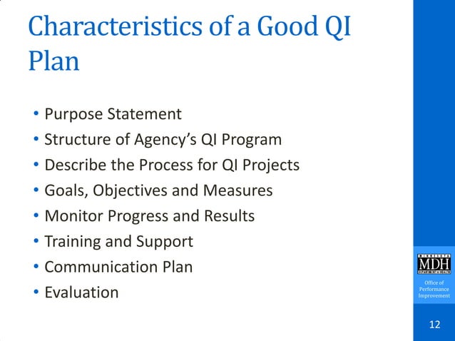 quality improvement plans qi managements | PPT