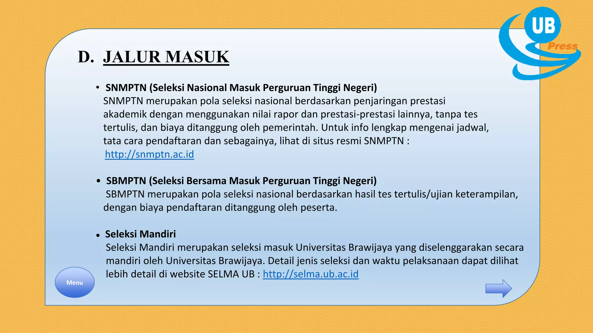Fakultas Perikanan dan Ilmu Kelautan - Universitas Brawijaya | PPTX