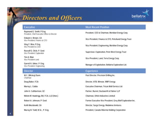 Bellatrix Exploration April 2012 Corporate Presentation | PPT