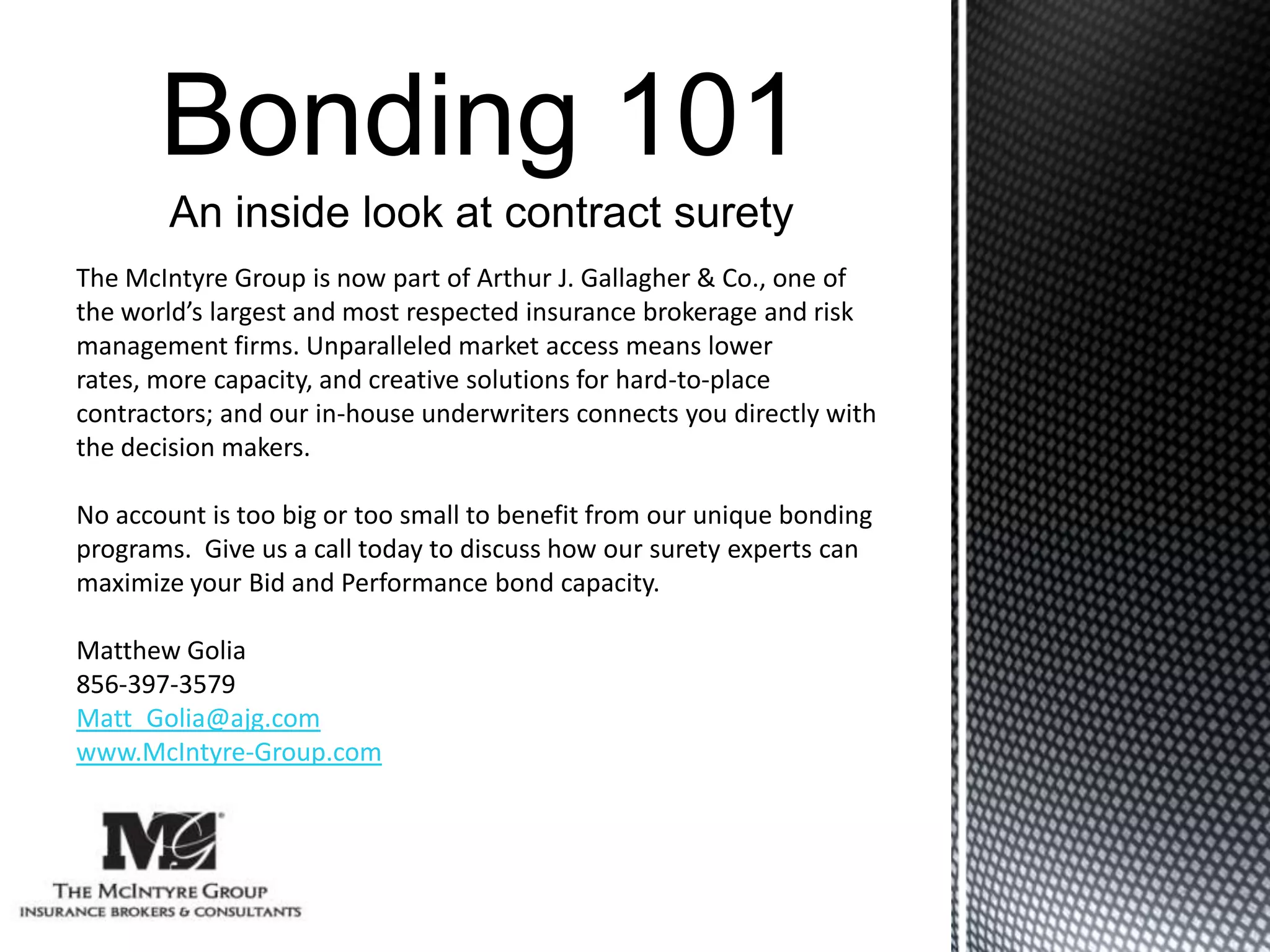 Surety Bond 101 | PPTX