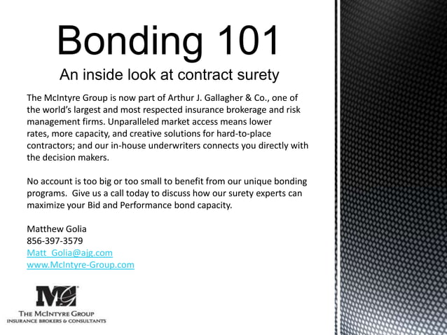 Surety Bond 101 | PPTX | Stocks and Bonds | Personal Investing