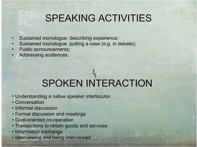 SPEAKING | PPT
