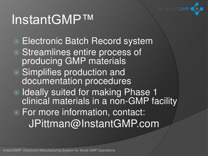 Making GMP Materials in a Non-GMP Space