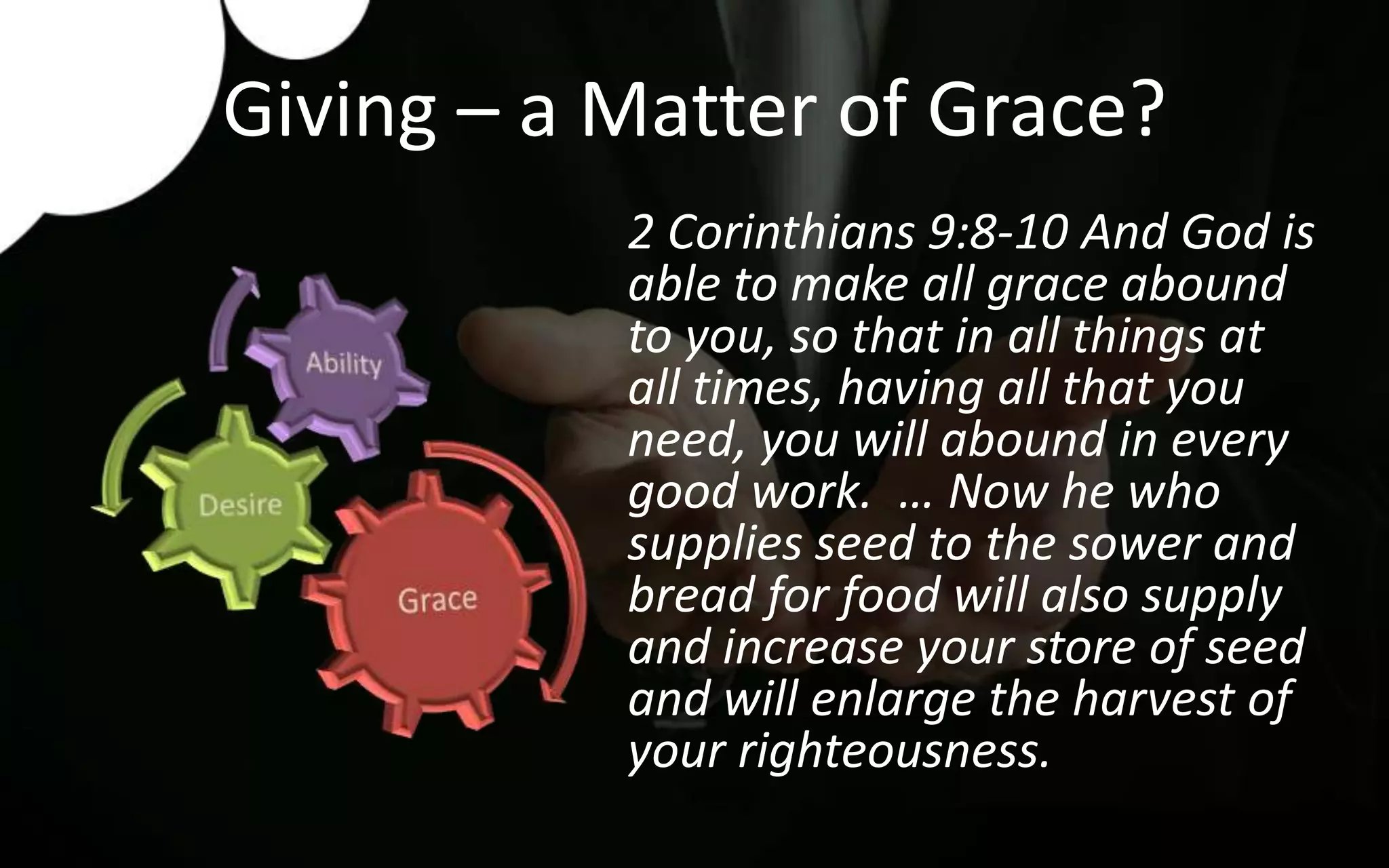120429 nt vistas 18 the grace of giving - 2 Corinthians 8-9 | PPT